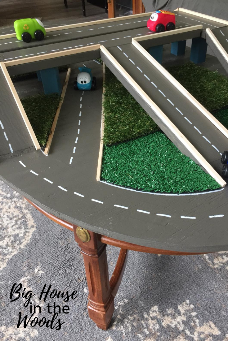 DIY Toy Car Road Table - Big House in the Woods