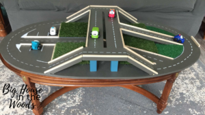 DIY Toy Car Road Table - Big House in the Woods
