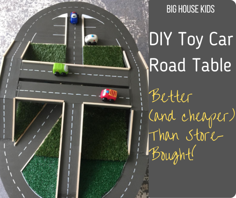 DIY Toy Car Road Table - Big House in the Woods